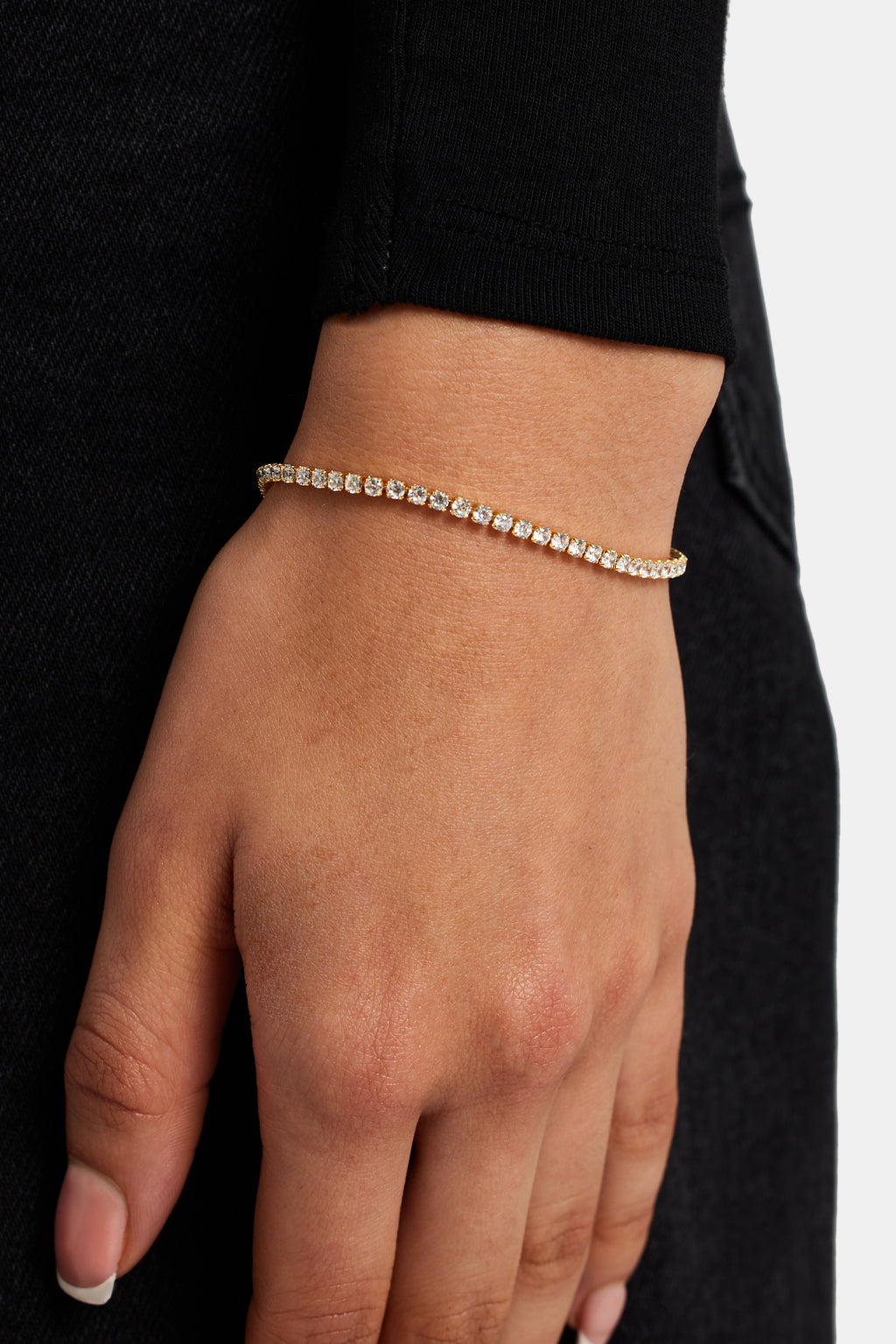 Womens Micro Tennis Bracelet - Gold | Womens Bracelets | Shop Tennis Bracelets at CERNUCCI.COM ...