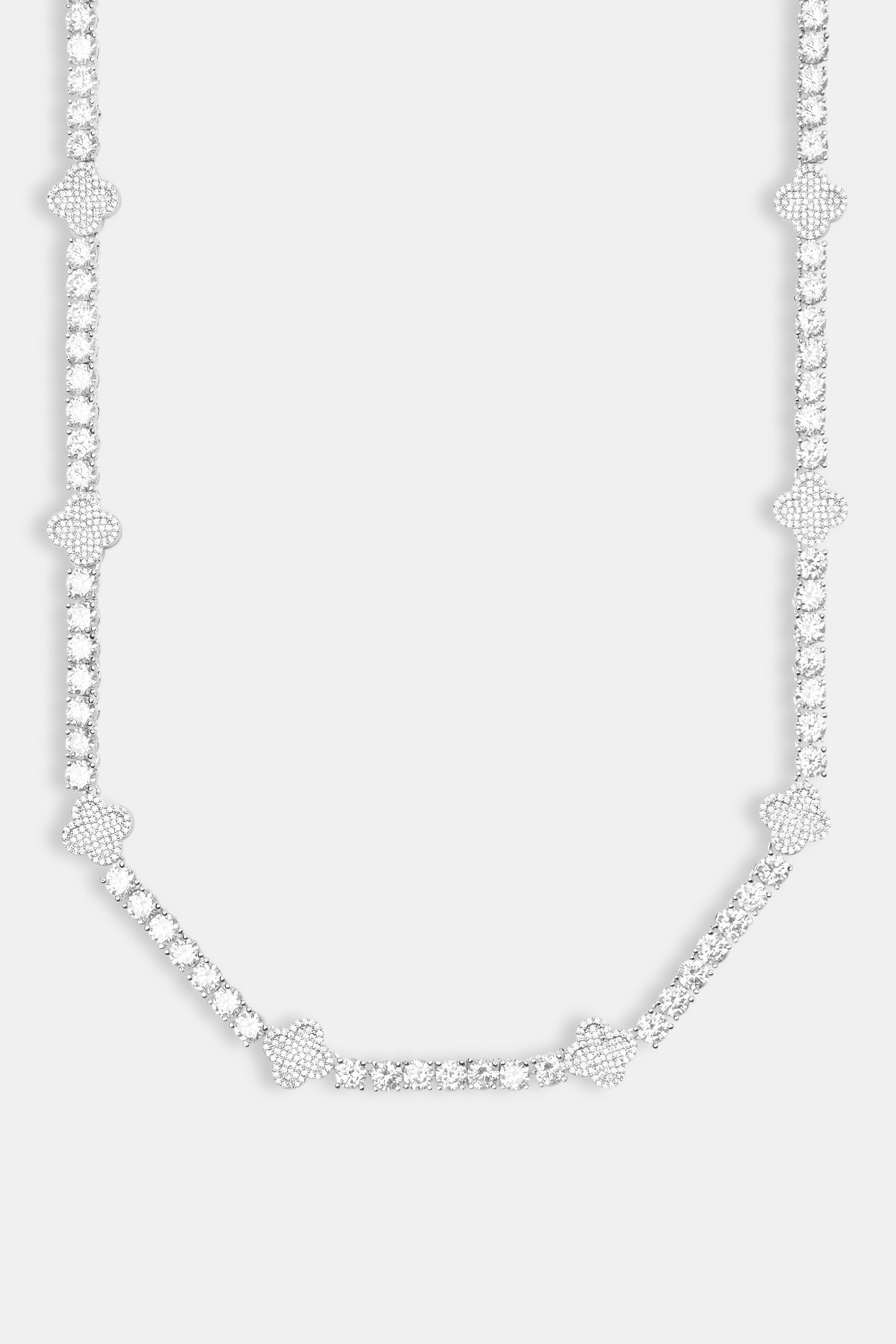 Womens Iced Motif Tennis Chain - White 5mm | Womens Chains | Shop Tennis Chains at CERNUCCI.COM ...