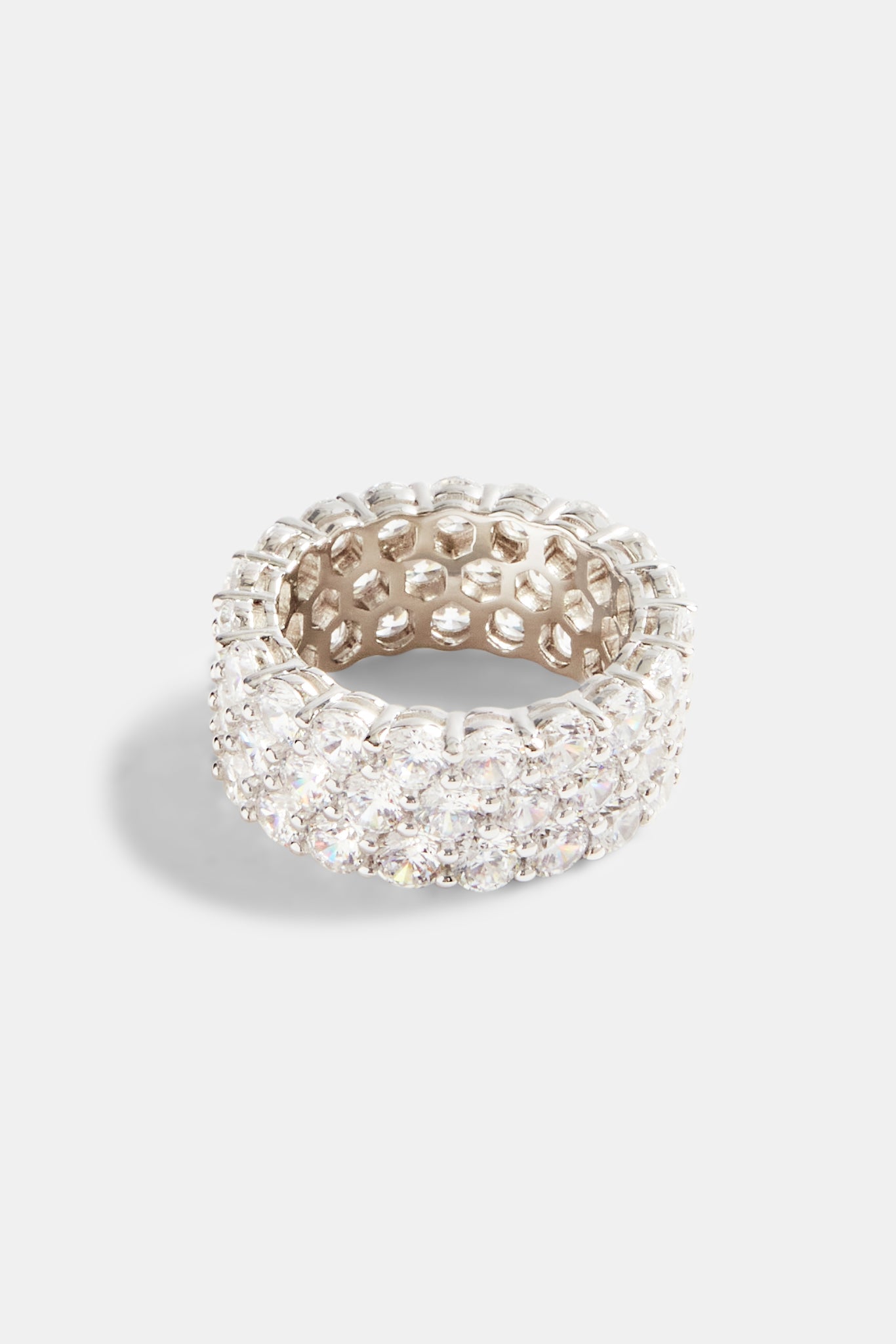 10mm 925 Triple Row CZ Ring | Mens Rings | Shop Tennis Rings at ...