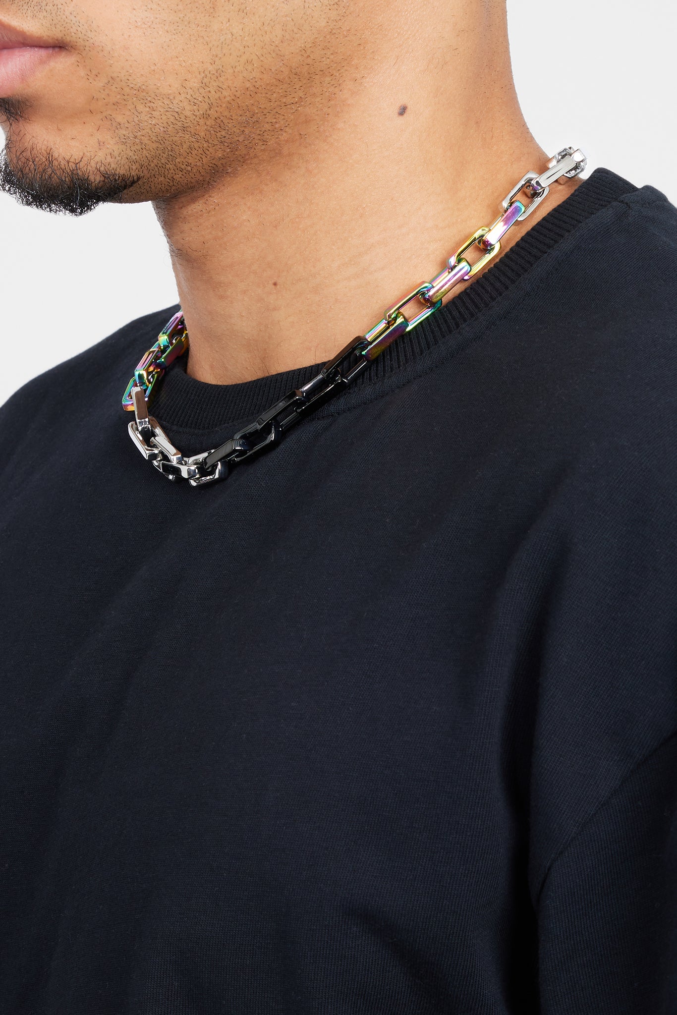 10mm Oil Slick Mix Link Chain – Cernucci