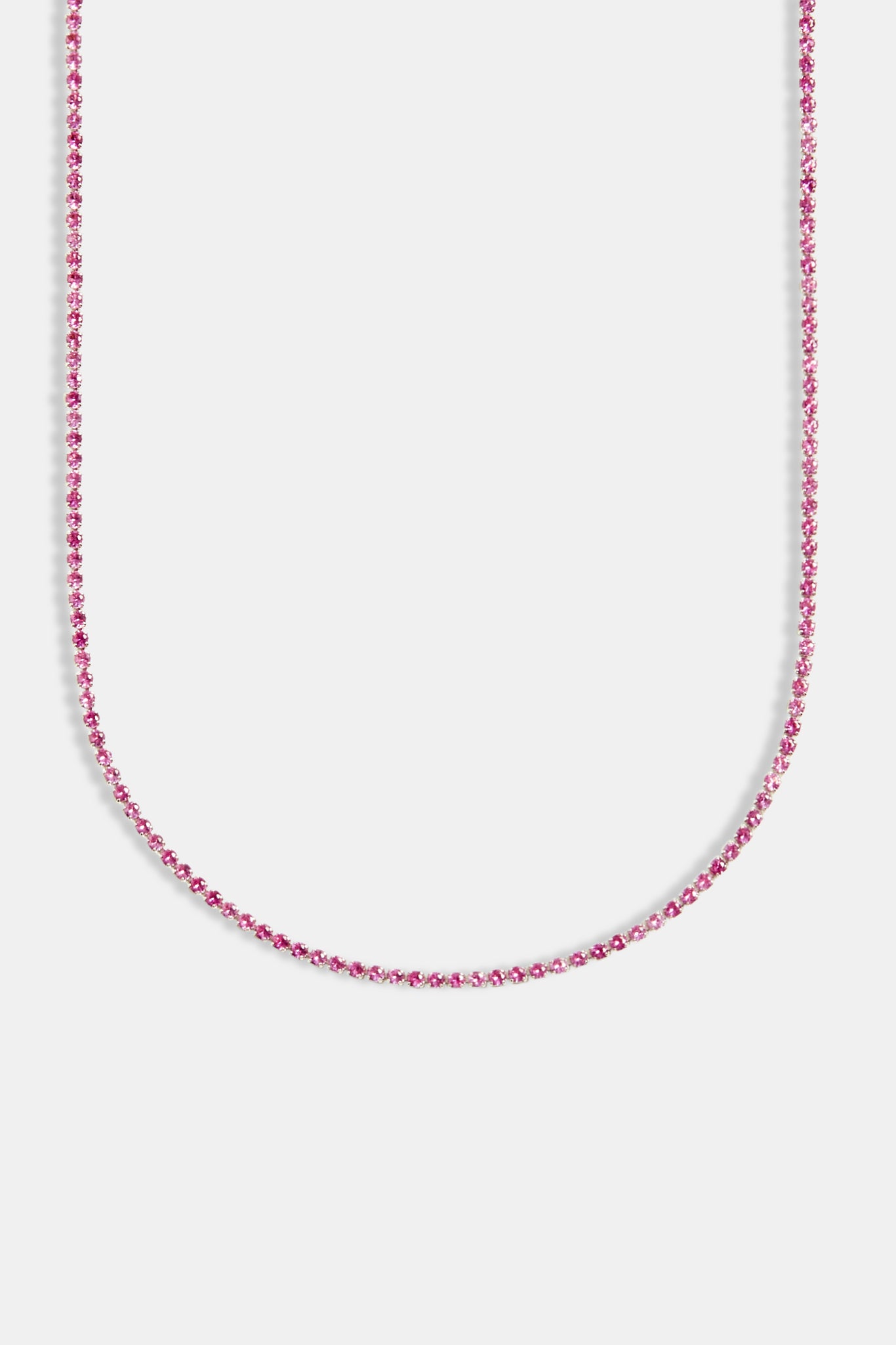 2mm Pink Iced CZ Micro Tennis Chain – Cernucci