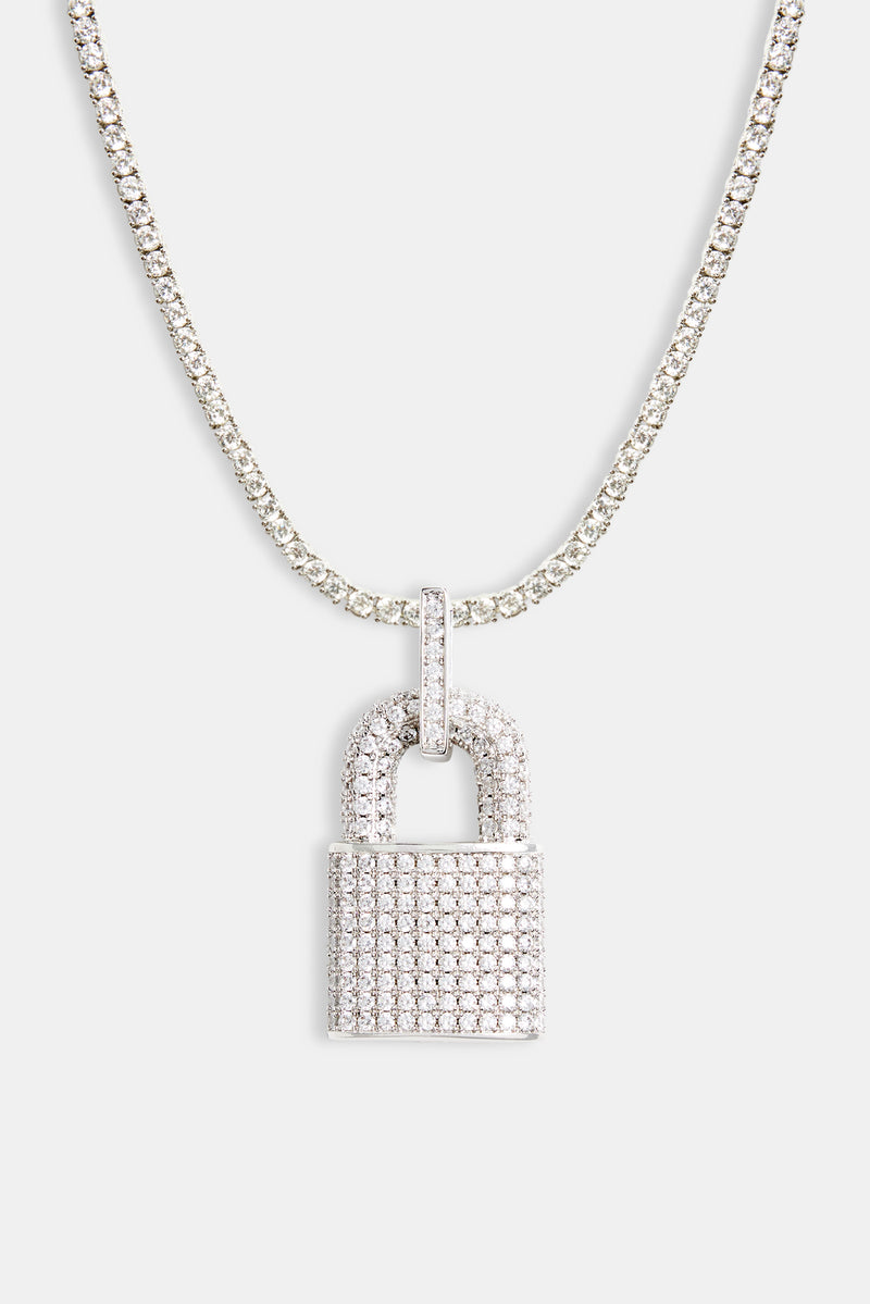Iced CZ Padlock Pendant – Cernucci