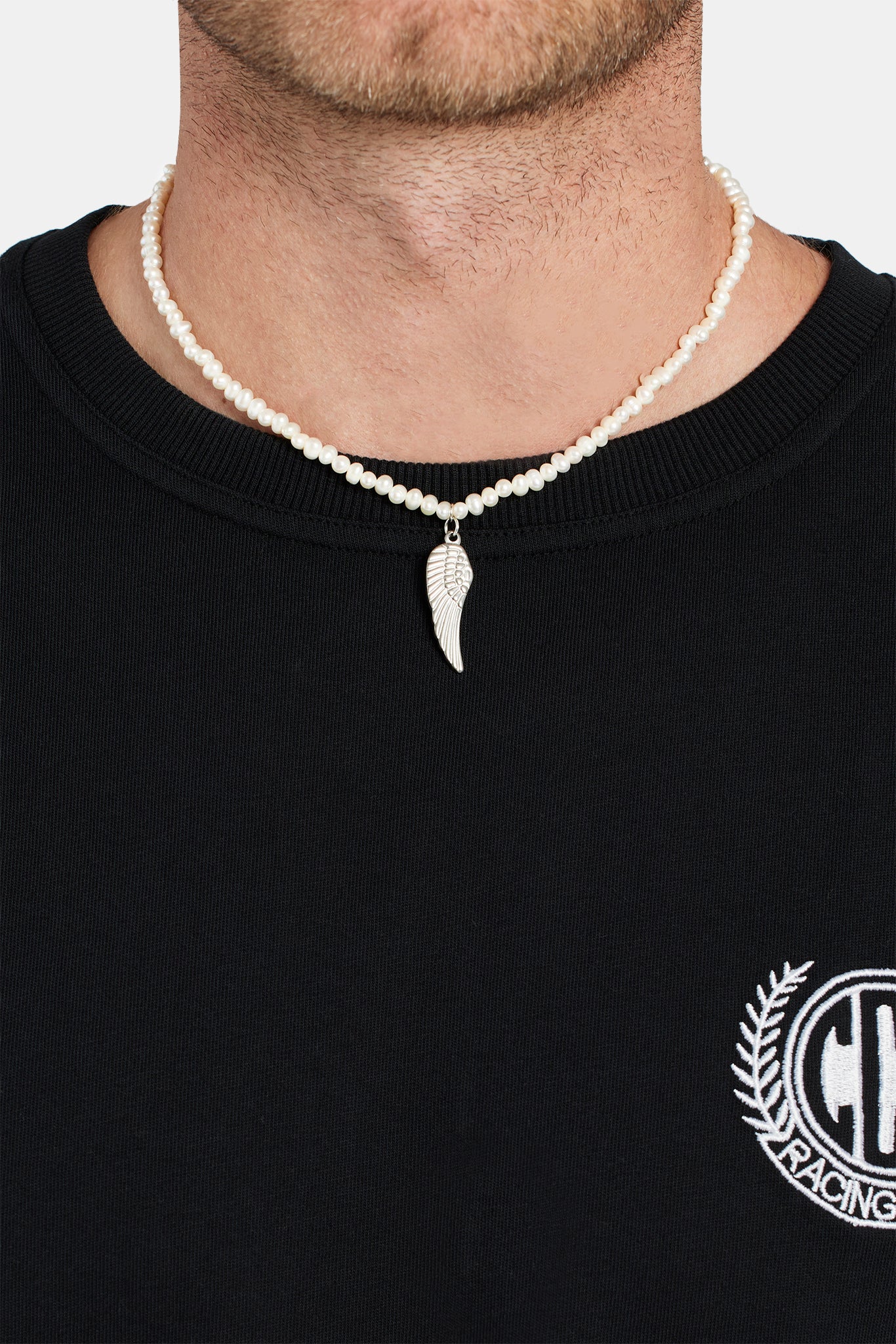 5mm Freshwater Pearl Angel Wing Necklace – Cernucci