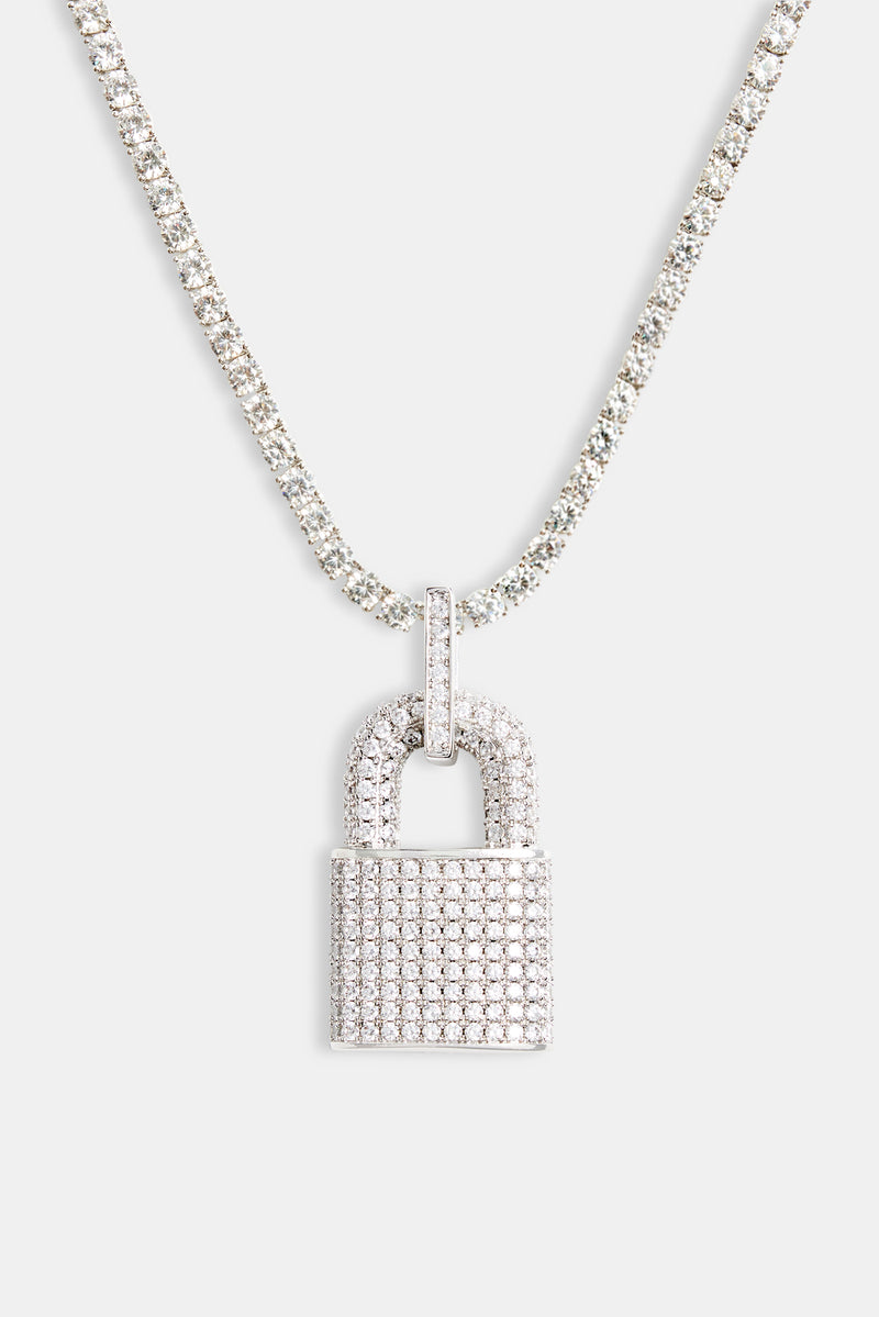 Iced CZ Padlock Pendant – Cernucci