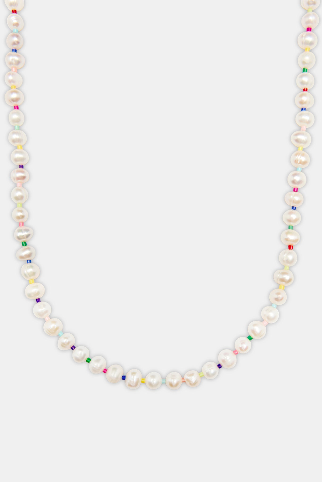 6mm Freshwater Pearl & Multi Colour Micro Bead Necklace – Cernucci