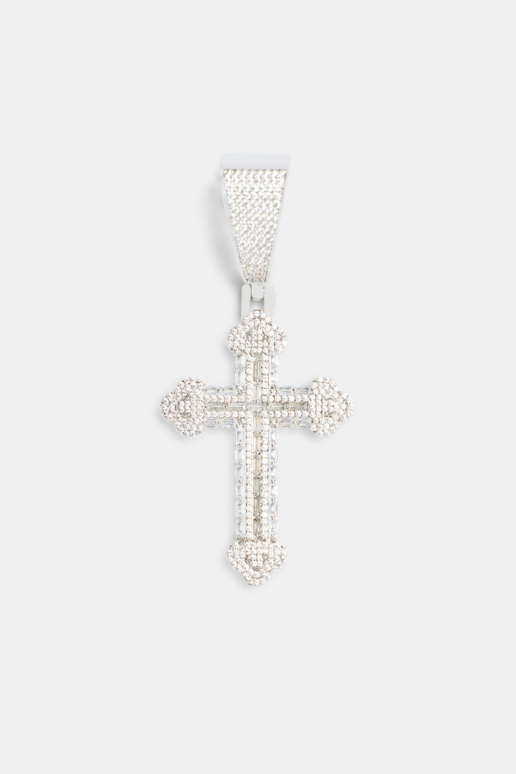 70mm Iced CZ Pave Cross Pendant | Mens Pendants | Shop Cross Pendants ...