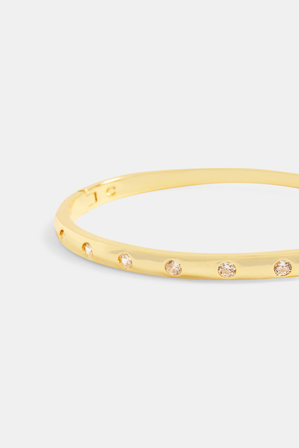 5mm Gold Plated Polished & Round CZ Bangle | Womens Bracelets | Shop ...