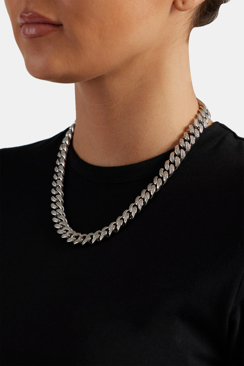 Womens 12mm Iced Out Cuban Chain | Womens Chains | Shop Cuban Chains at ...