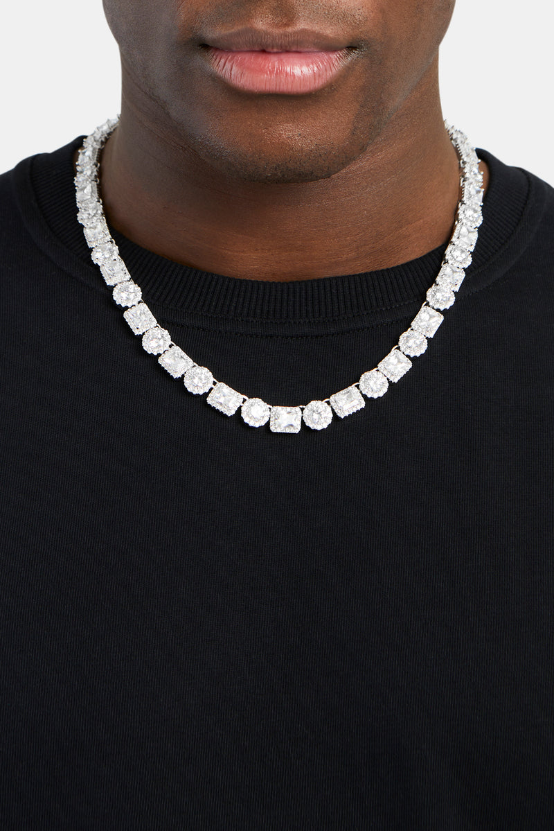 Iced Mixed Shape Tennis Chain | Mens Chains | Shop Tennis Chains at ...