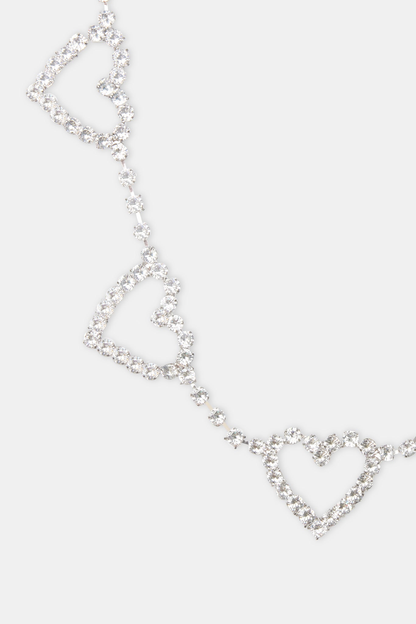 Heart Iced Tennis Belly Chain - White | Womens Body Jewellery | Shop ...