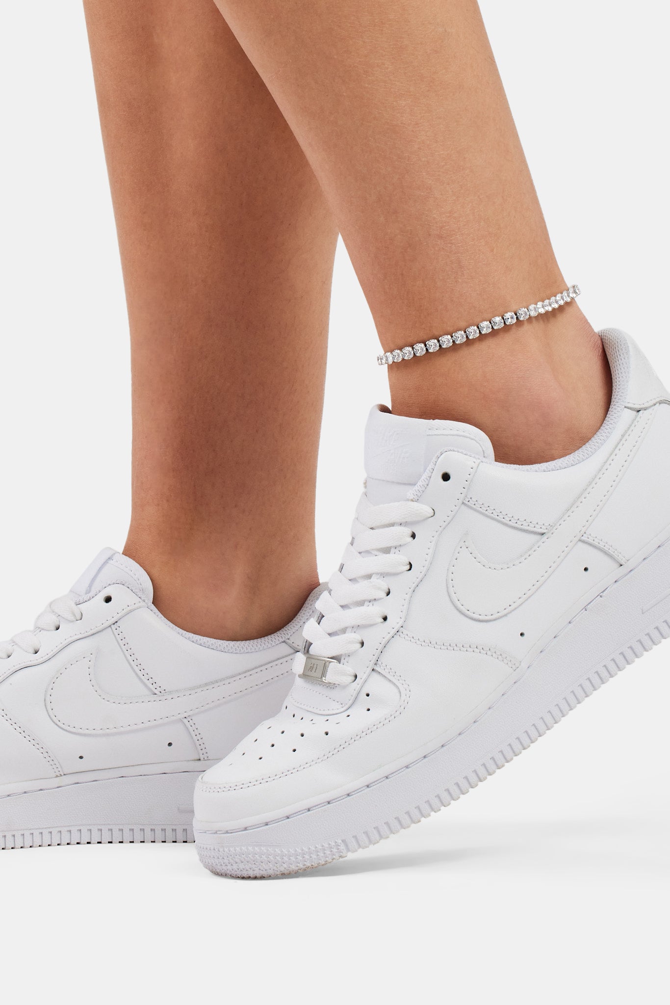 5mm Iced Tennis Anklet - White | Womens Anklets | Shop Tennis Anklets ...
