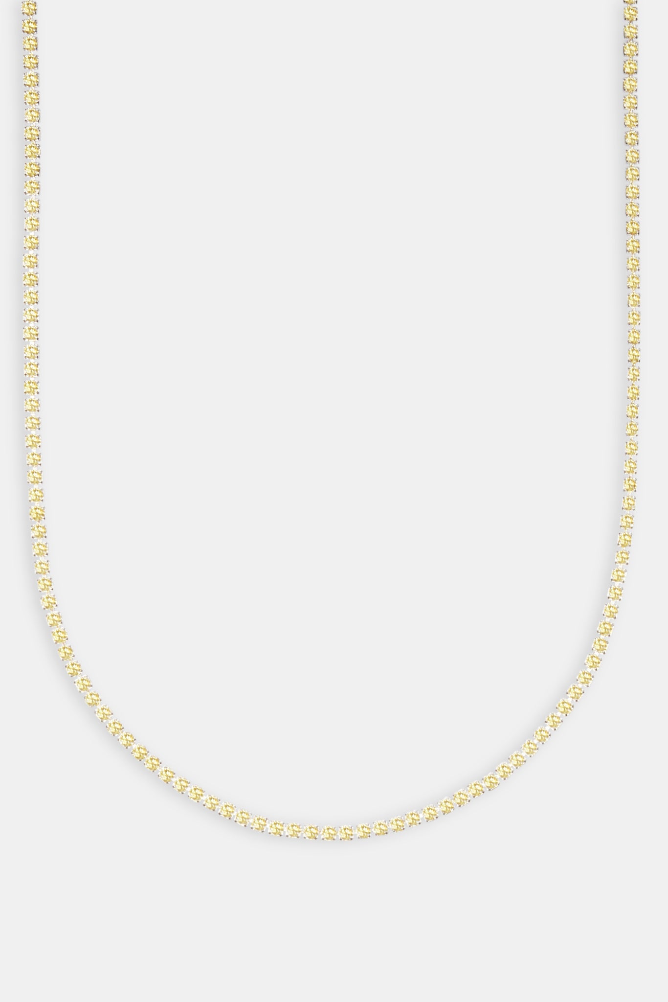 Micro Tennis Chain Lemon - White 2.5mm | Mens Chains | Shop Tennis ...