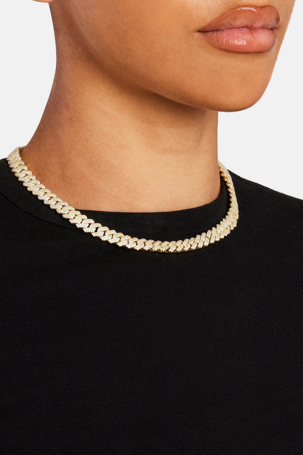 8mm Gold Plated Prong Cuban Chain | Womens Chains | Shop Cuban Chains ...