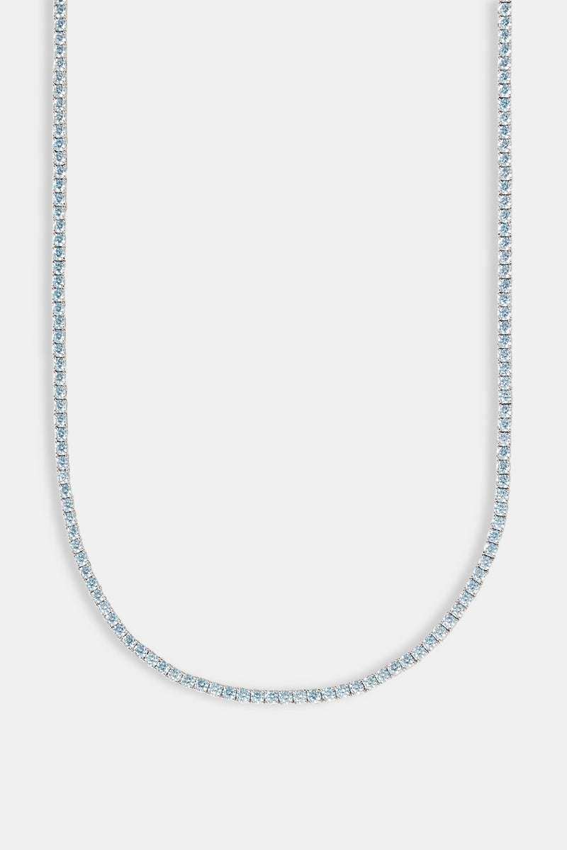 Iced Blue Tennis Chain - 3mm | Mens Chains | Shop Tennis Chains at ...