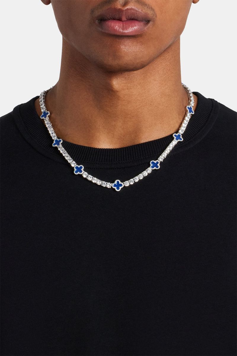 Blue Motif Tennis Chain | Mens Chains | Shop Tennis Chains at CERNUCCI ...