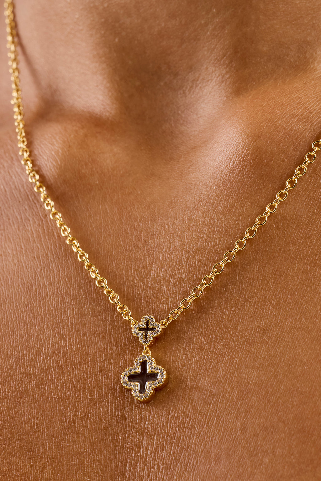 Chocolate Double Motif Necklace - 10mm | Womens Necklaces | Shop ...