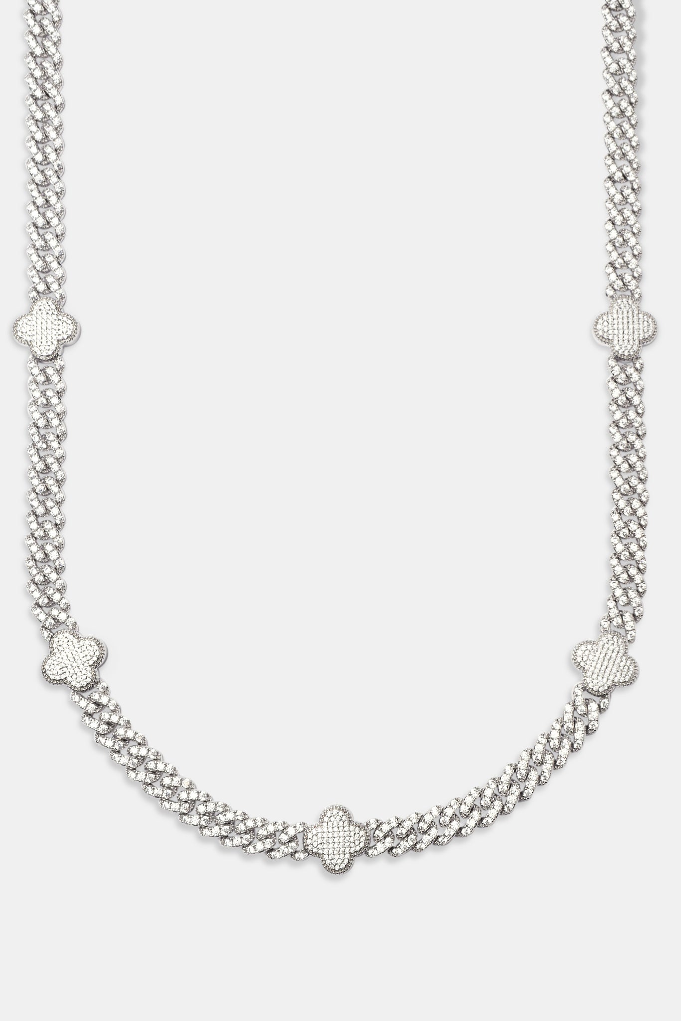 Iced Motif Cuban Chain - White | Mens Chains | Shop Motif Chains at ...