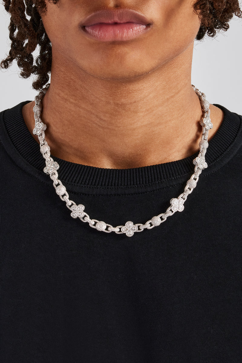 Iced Ball & Motif Chain - 12mm | Mens Chains | Shop Ball Chains at ...