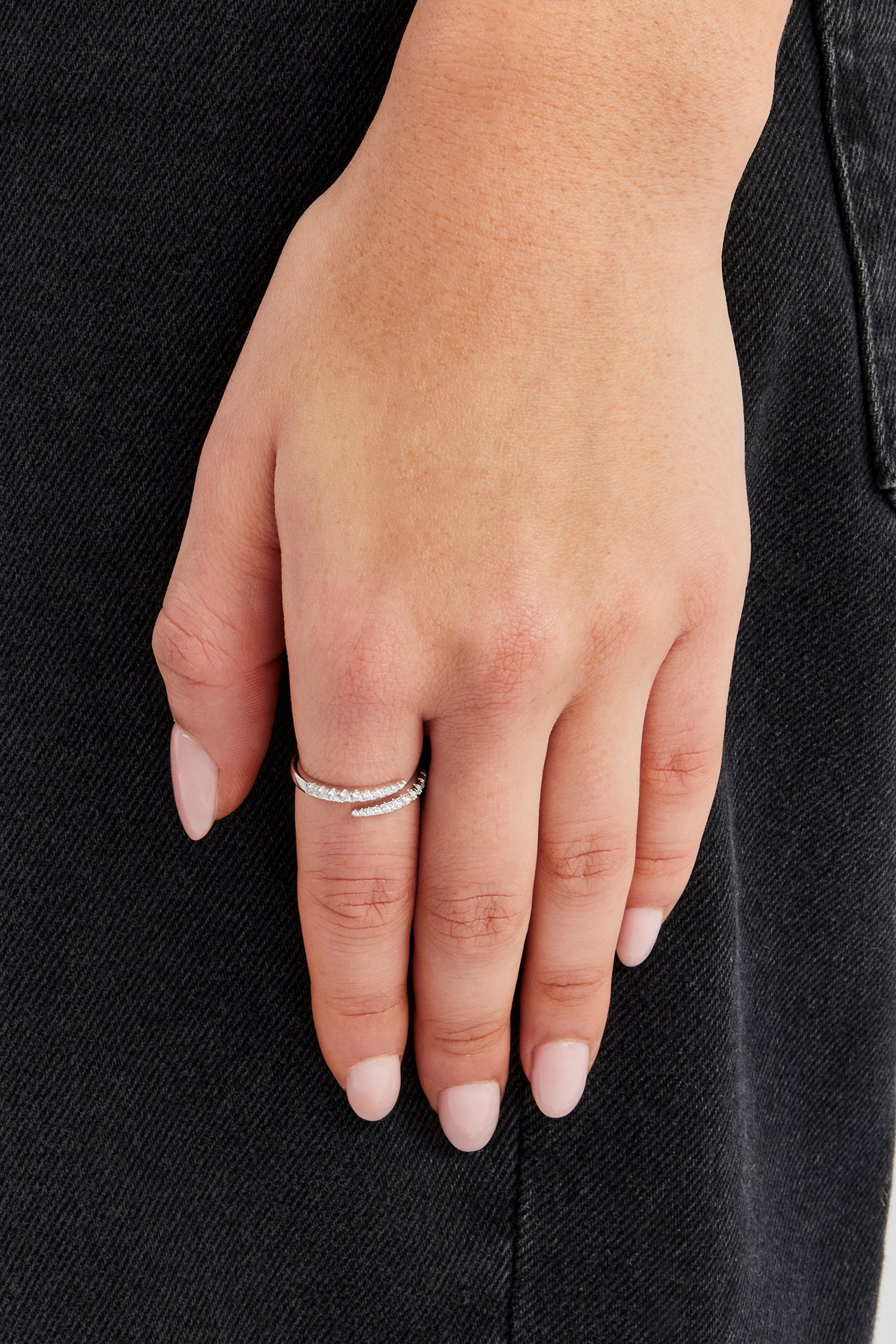 Iced CZ Wrap Ring - 7mm | Womens Rings | Shop Band Rings at CERNUCCI ...