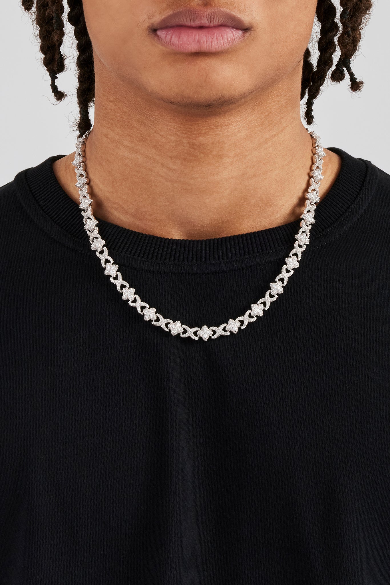 Iced Clear Baguette Motif Infinity Chain - 10mm | Mens Chains | Shop ...