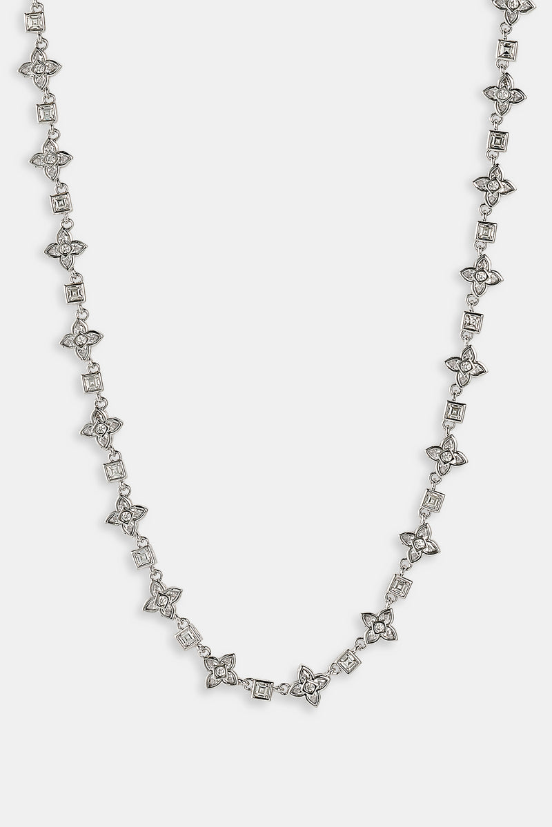 Iced Cross Motif & Square Stone Chain - 8mm | Mens Chains | Shop Tennis ...