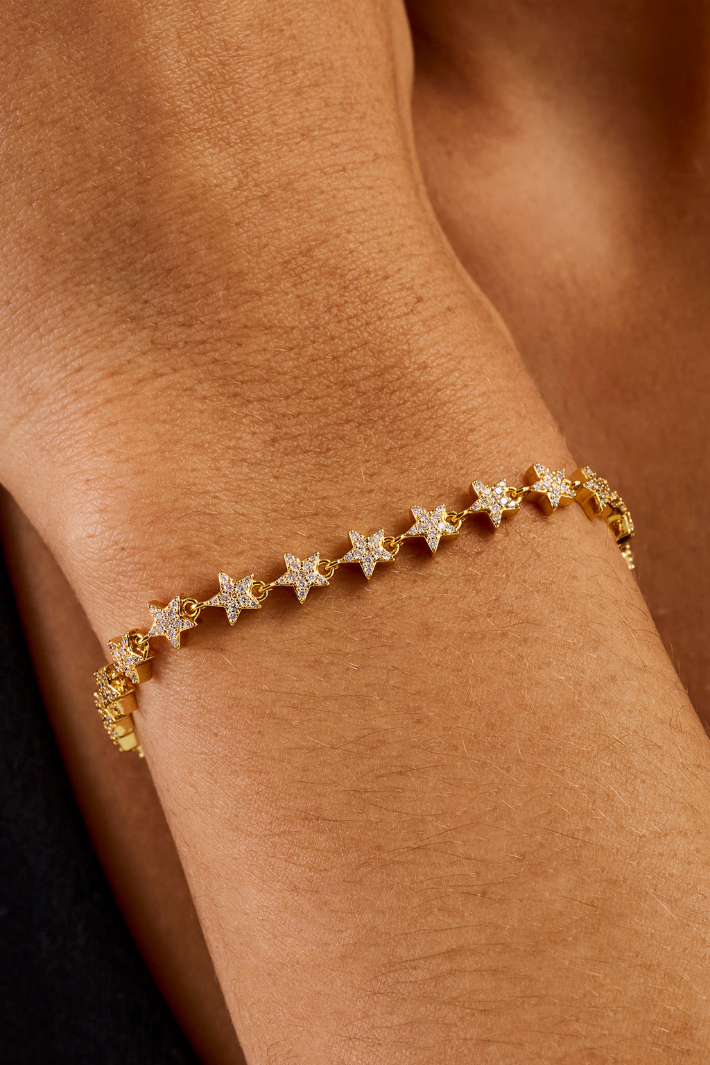 Iced Star Bracelet - 5mm - Gold | Womens Bracelets | Shop Motif ...