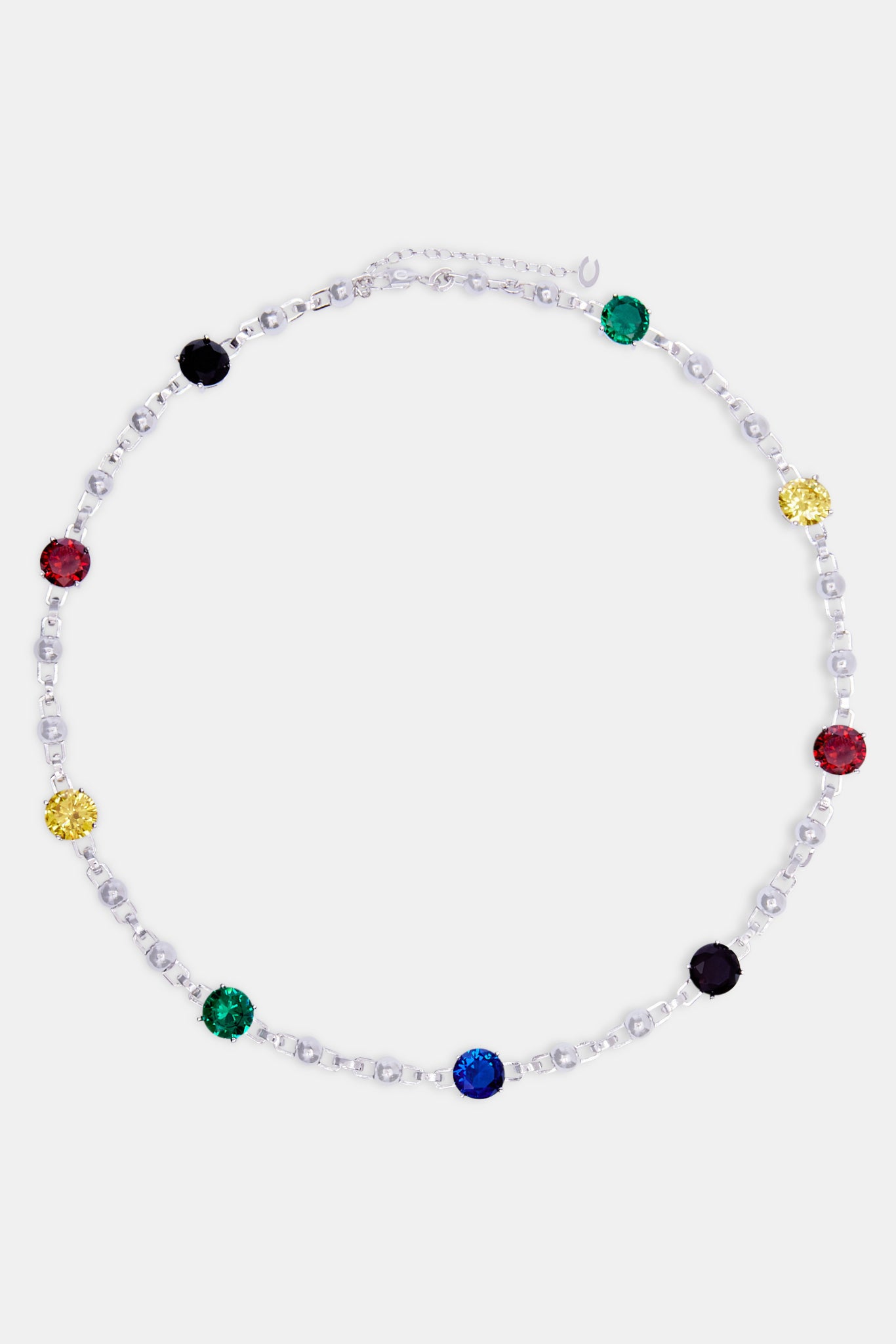Multi Iced CZ Gem & Ball Chain Mix Chain - White | Mens Chains | Shop ...