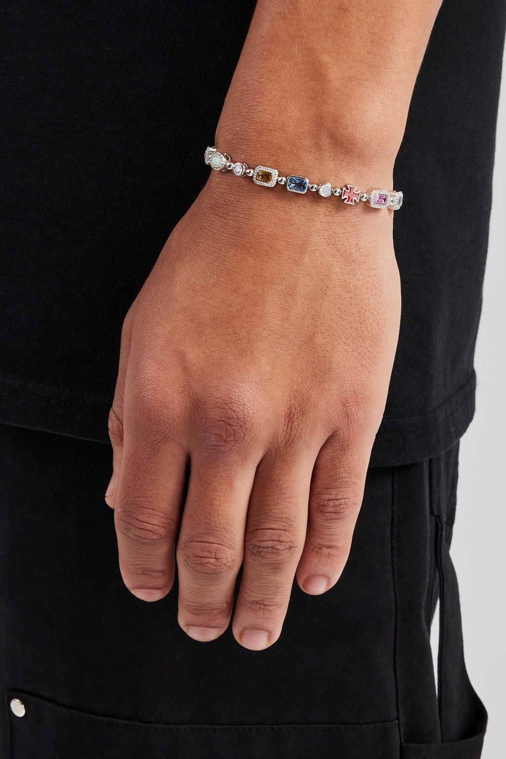 Multi Gemstone Bracelet - 6mm | Mens Bracelets | Shop Multi Gemstone ...
