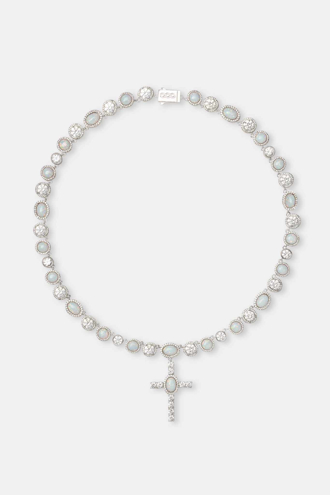 Opal & Round CZ Drop Cross Chain | Mens Chains | Shop Drop Chains at ...