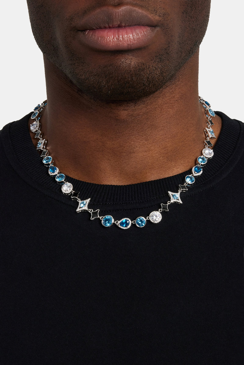 Star Motif Blue Multi Gemstone Chain - 10mm | Mens Chains | Shop Tennis ...