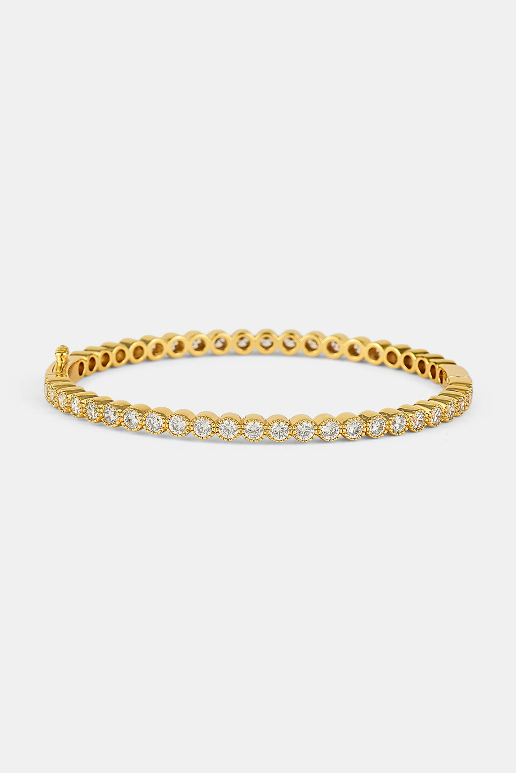 Round Cluster Bangle - 4mm - Gold | Womens Bracelets | Shop Bangles at ...