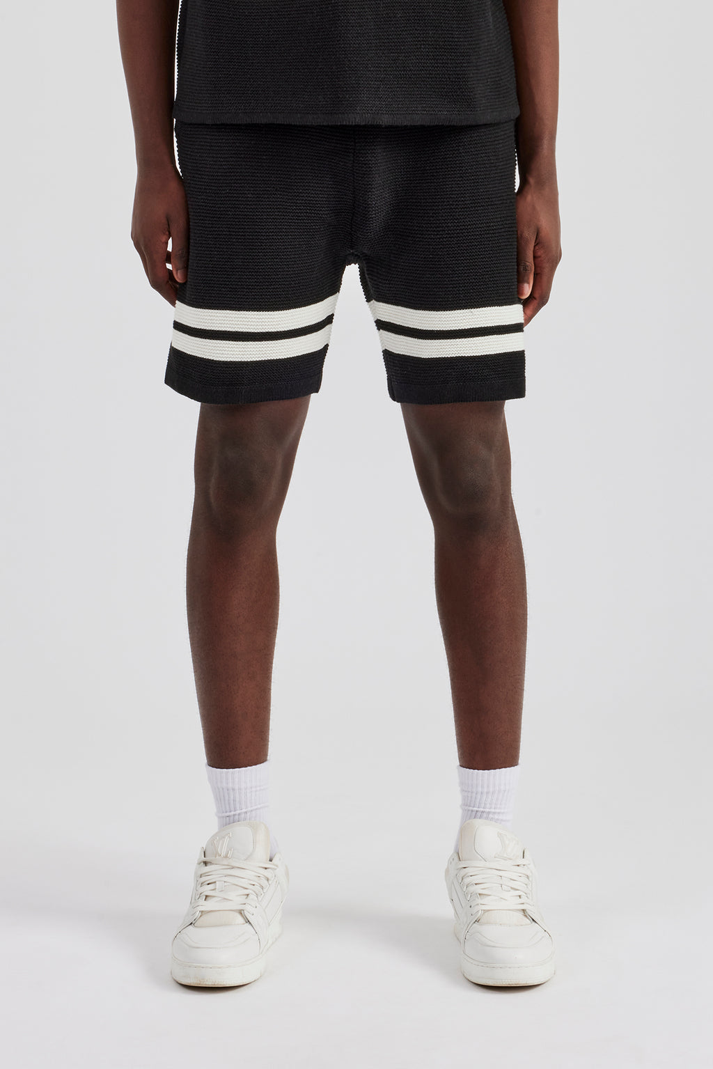 Loose Fit Knitted Short - Black | Mens Knitwear | Shop Knitwear Shorts ...