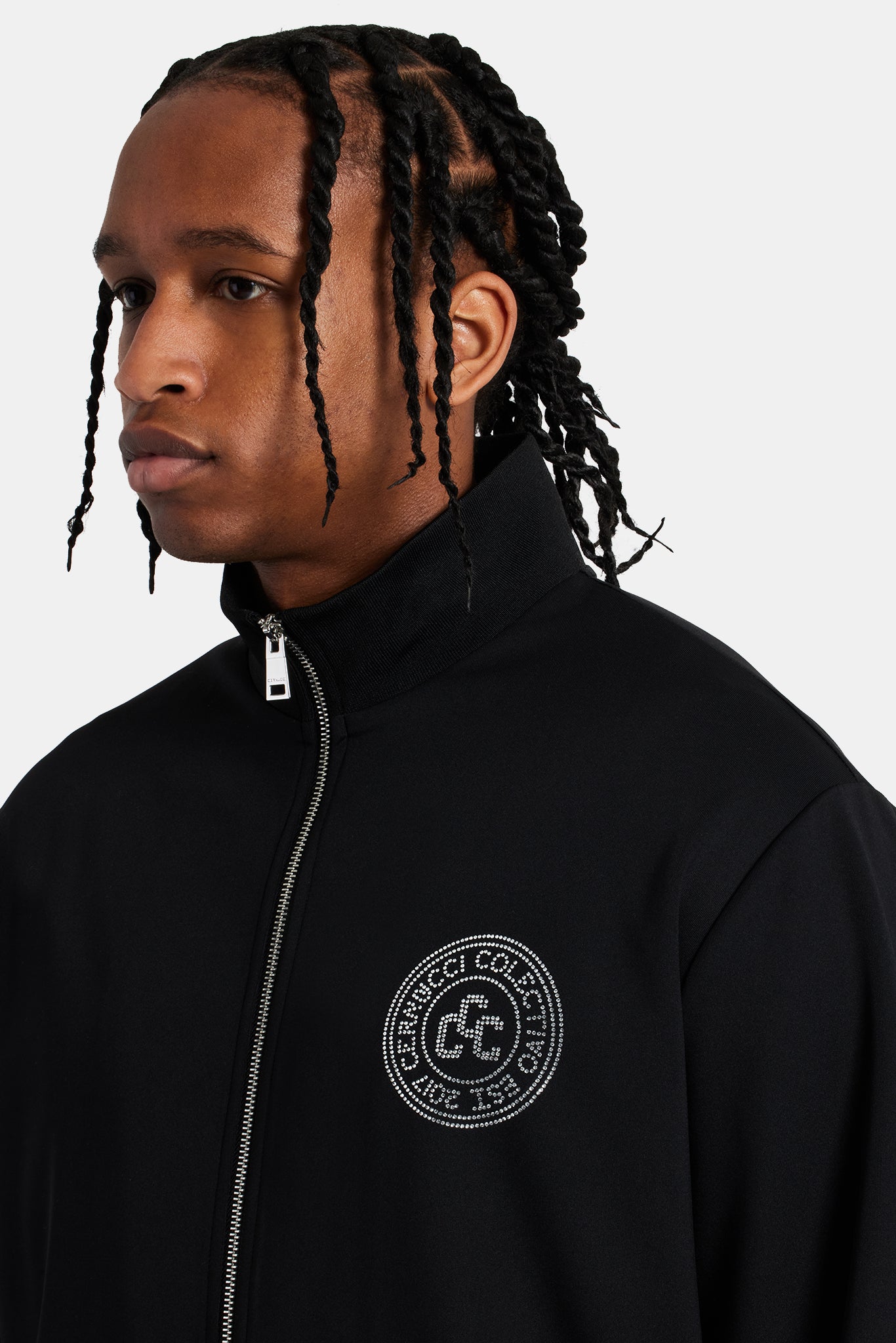 Rhinestone Crest Tracksuit - Black | Mens Sets | Shop Tracksuits at ...
