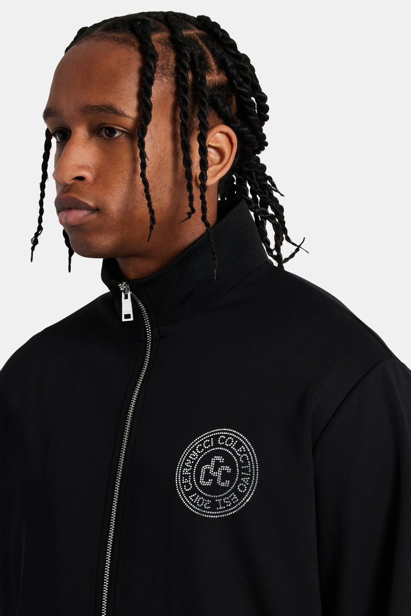 Rhinestone Crest Tracksuit - Black | Mens Sets | Shop Tracksuits at ...