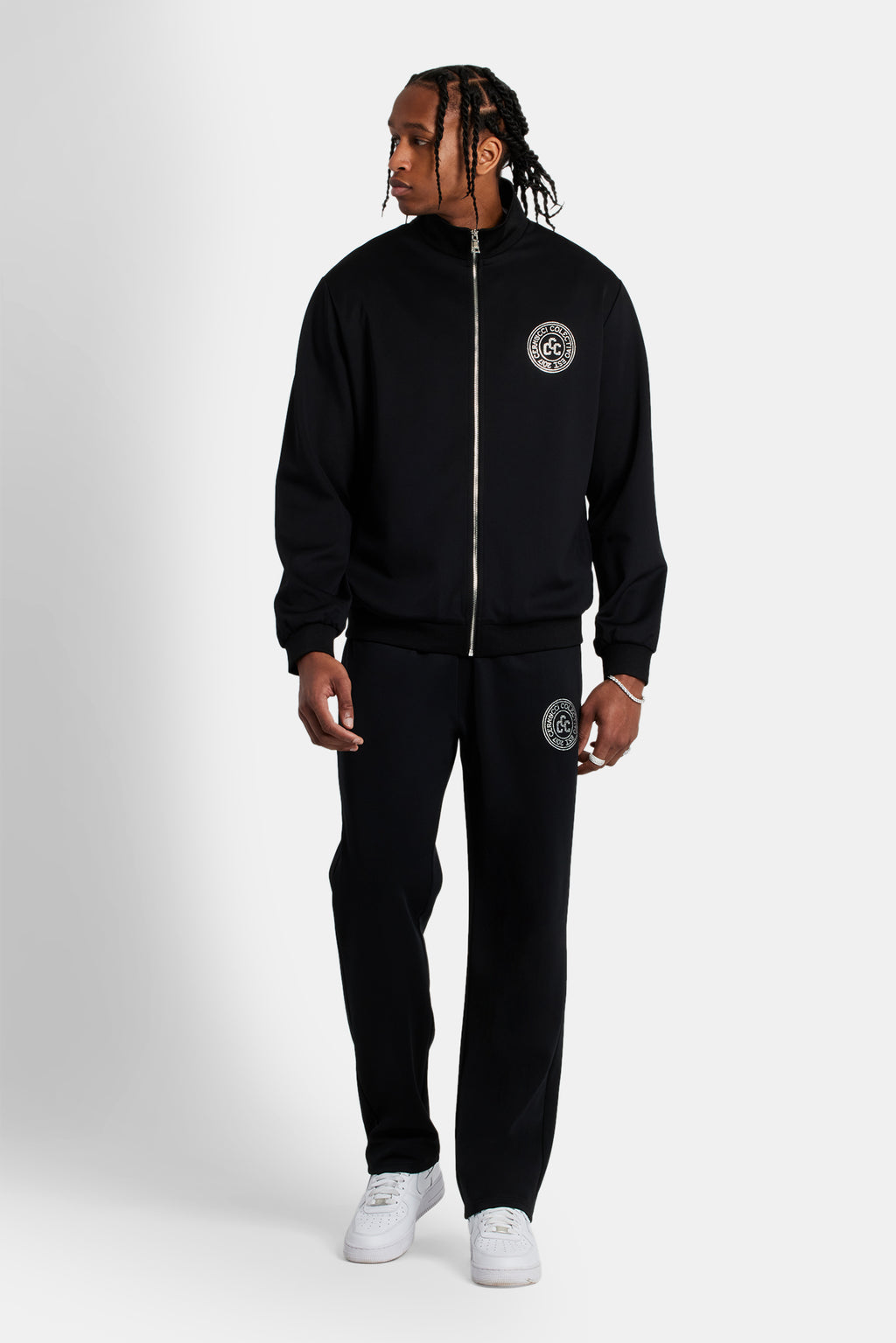 Rhinestone Crest Tracksuit - Black | Mens Sets | Shop Tracksuits at ...