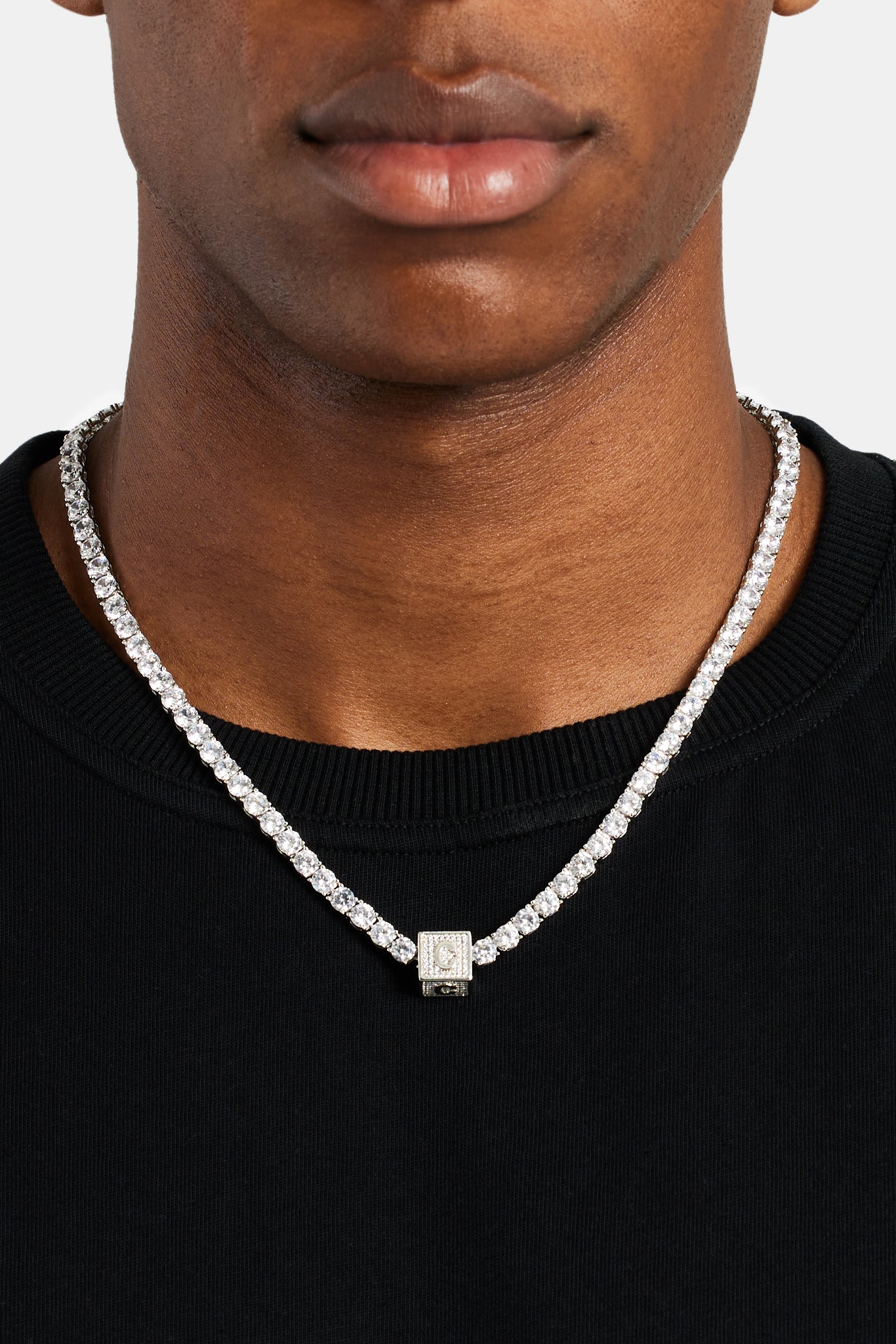 Iced C Letter Block Pendant | Mens Pendants | Shop Letters/Numbers ...