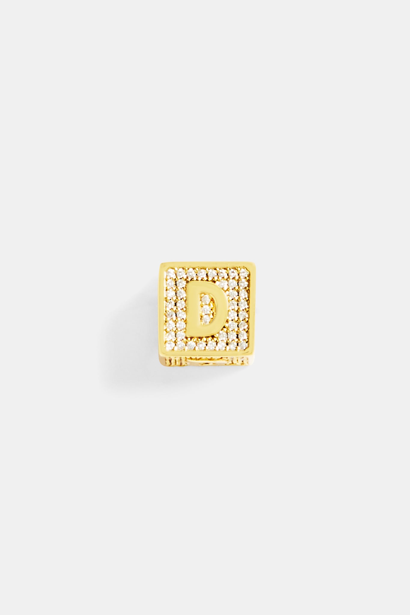 Gold Plated Iced D Letter Block Pendant | Womens Pendants | Shop ...