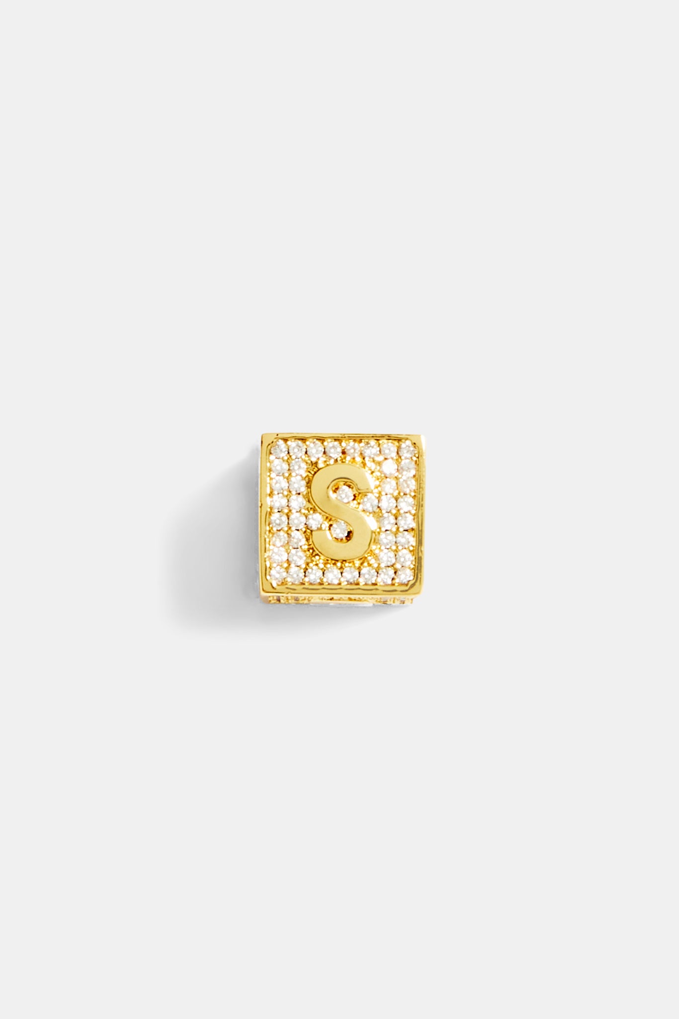 Gold Plated Iced S Letter Block Pendant | Mens Bundles | Shop Pendant ...