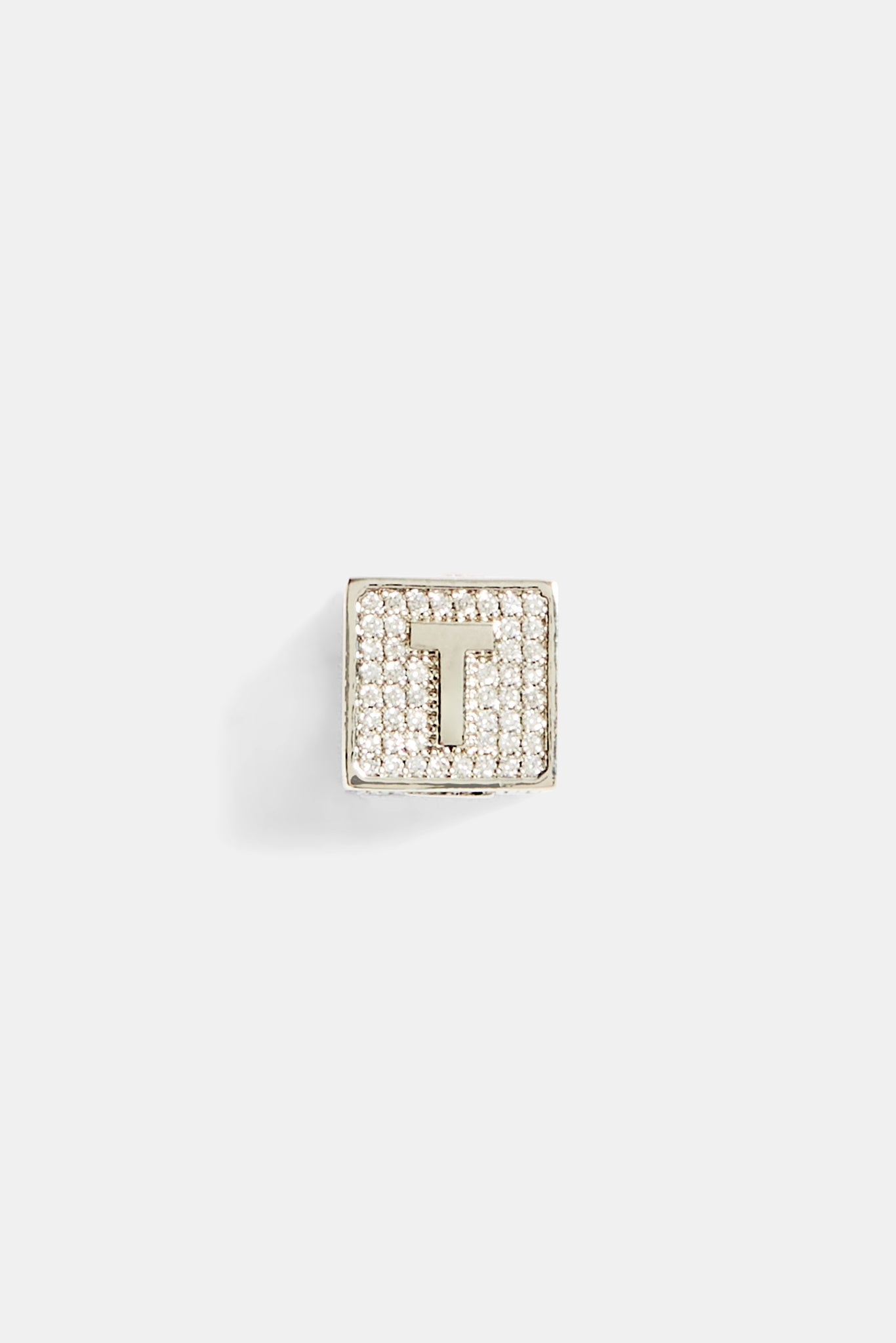 Iced T Letter Block Pendant | Mens Pendants | Shop Letters/Numbers ...
