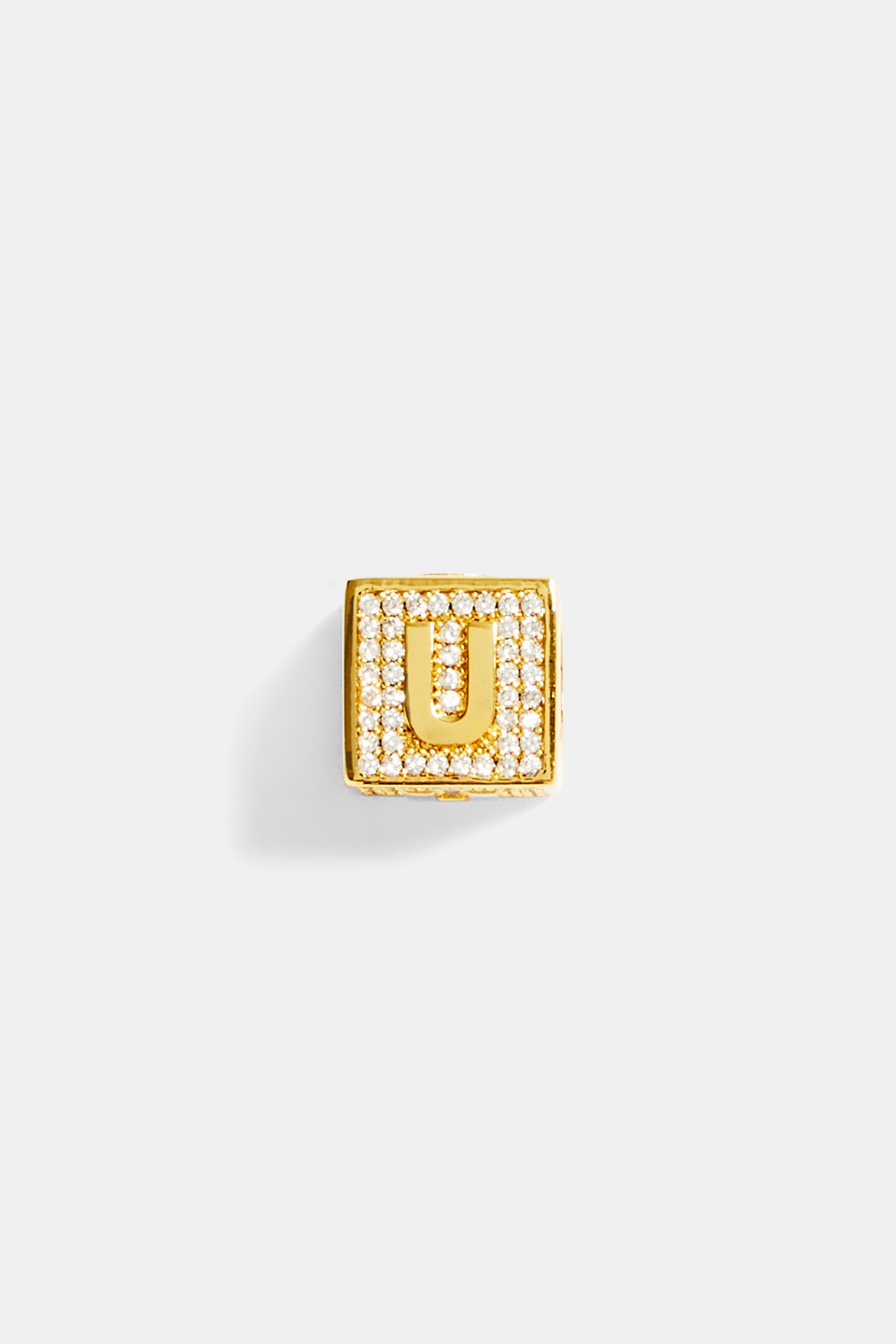Gold Plated Iced U Letter Block Pendant | Mens Bundles | Shop Pendant ...