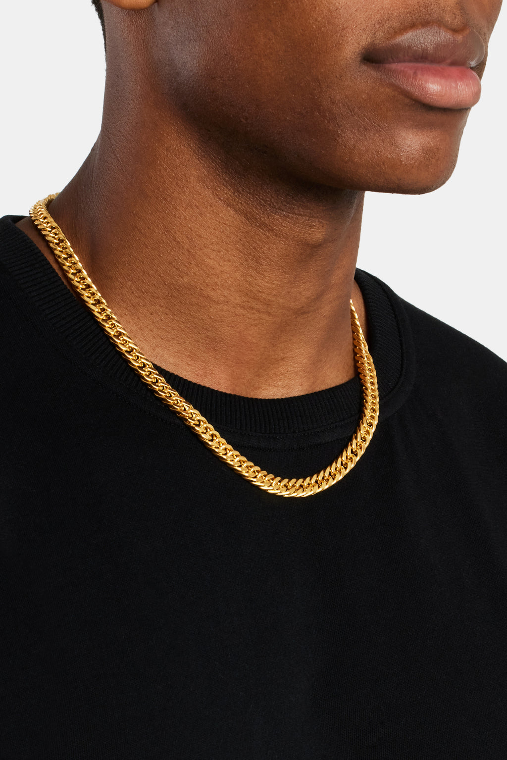 8mm Gold Plated Square Cuban Chain | Mens Chains | Shop Cuban Chains at ...