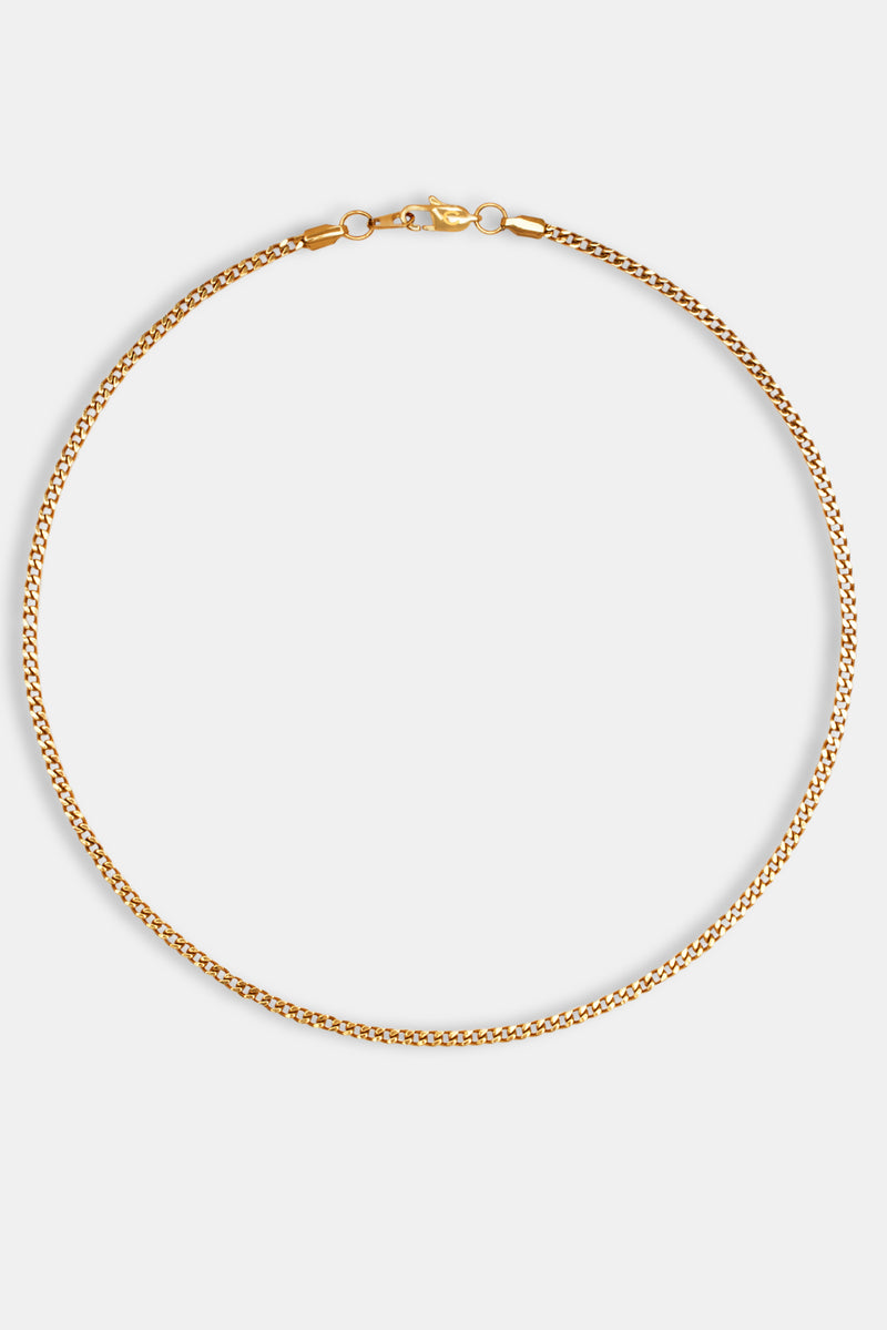 2.5mm Micro Cuban Chain - Gold – Cernucci