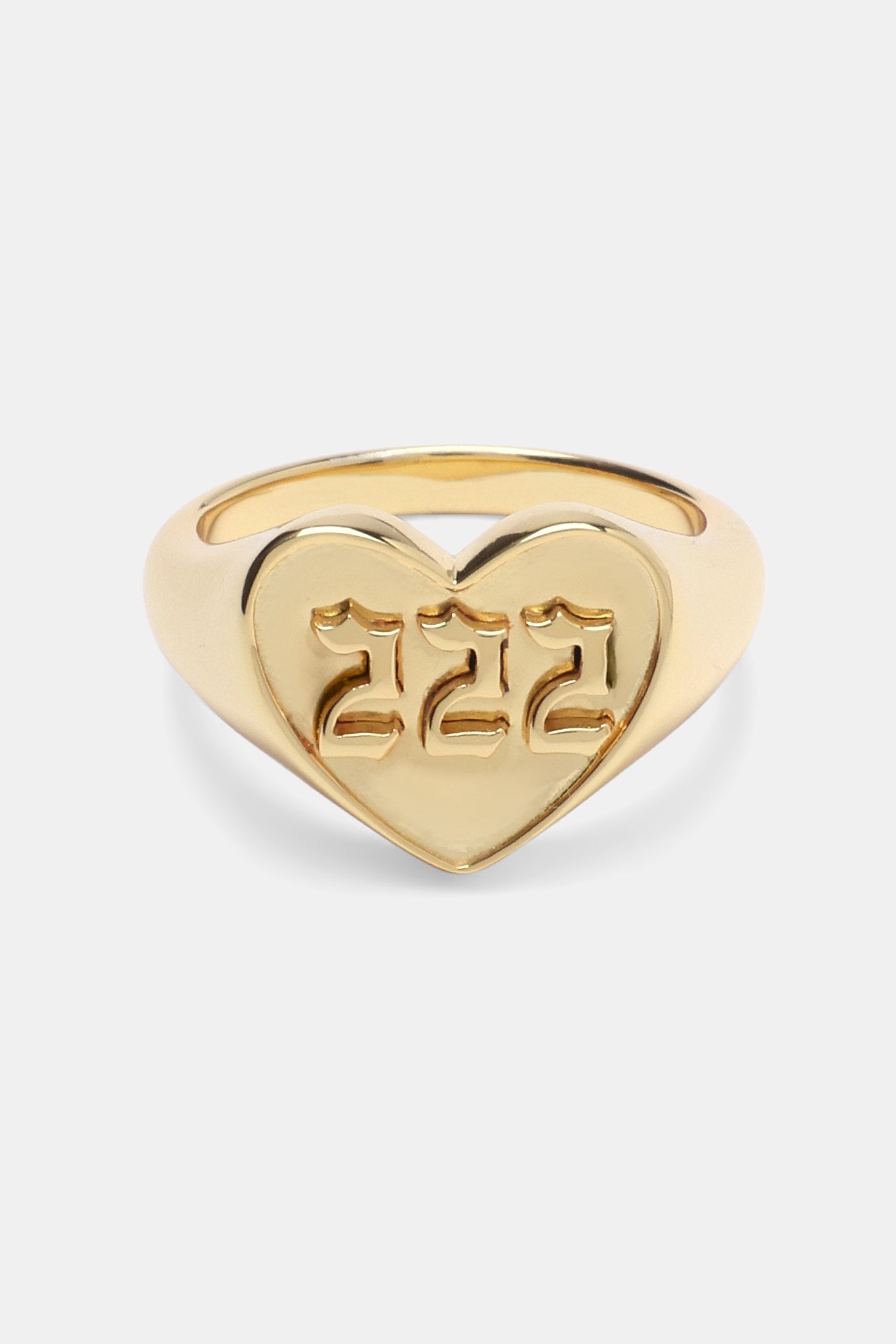 925 Polished 222 Ring - Gold | Womens Rings | Shop Motif Rings at ...