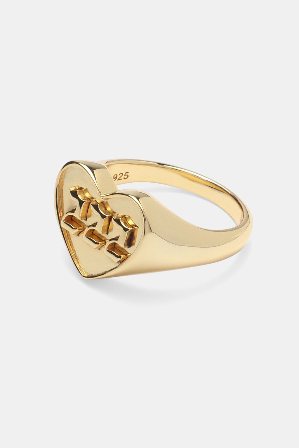 925 Polished 222 Ring - Gold | Womens Rings | Shop Motif Rings at ...