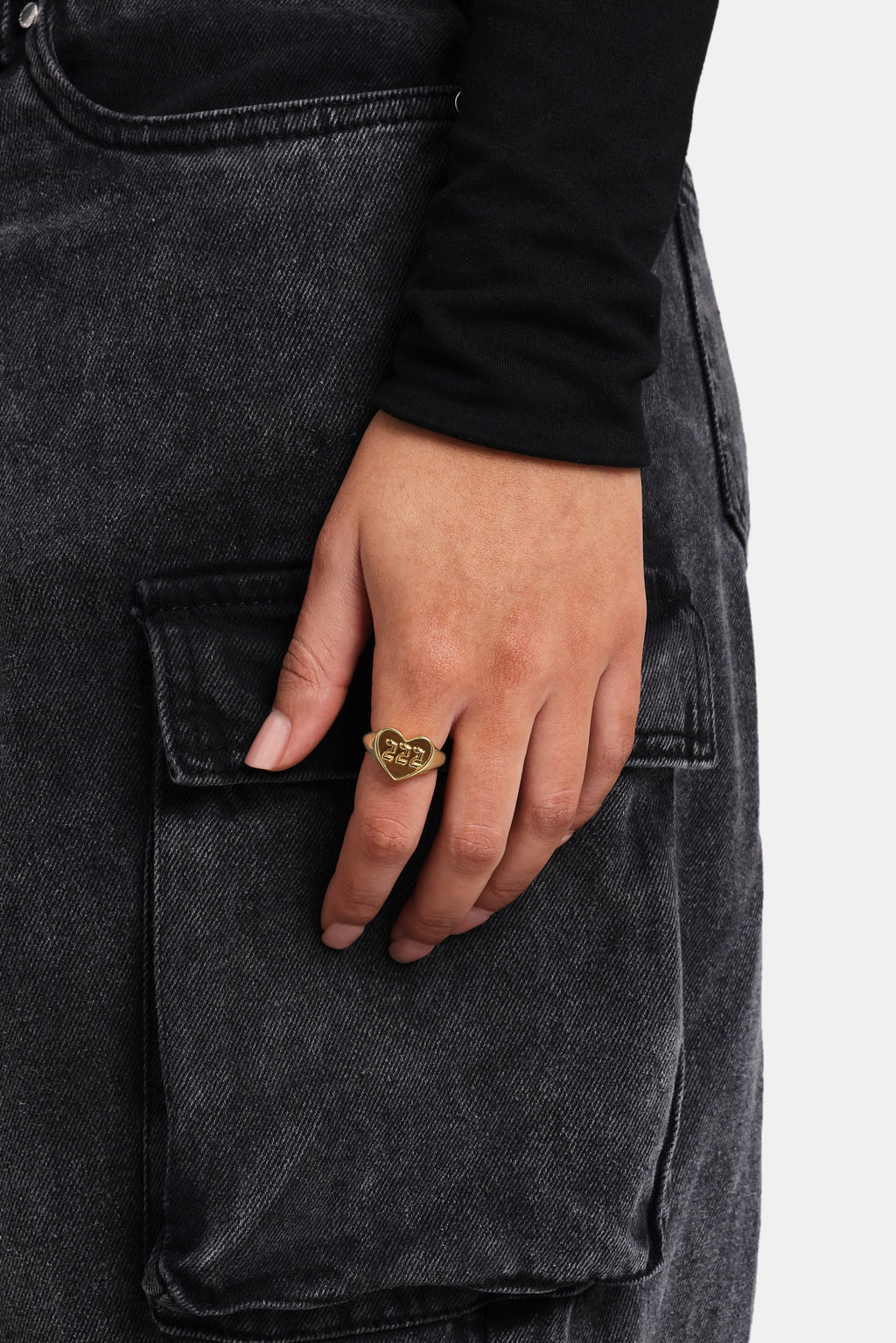 925 Polished 222 Ring - Gold | Womens Rings | Shop Motif Rings at ...