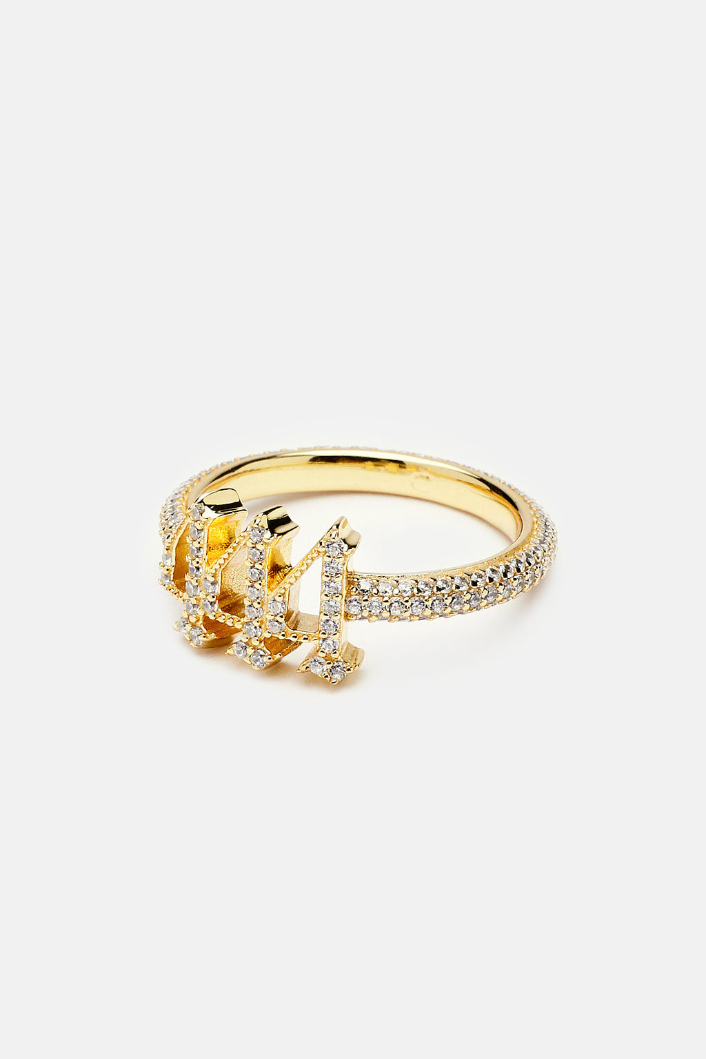 925 Iced CZ 444 Ring - Gold | Womens Rings | Shop Motif Rings at ...