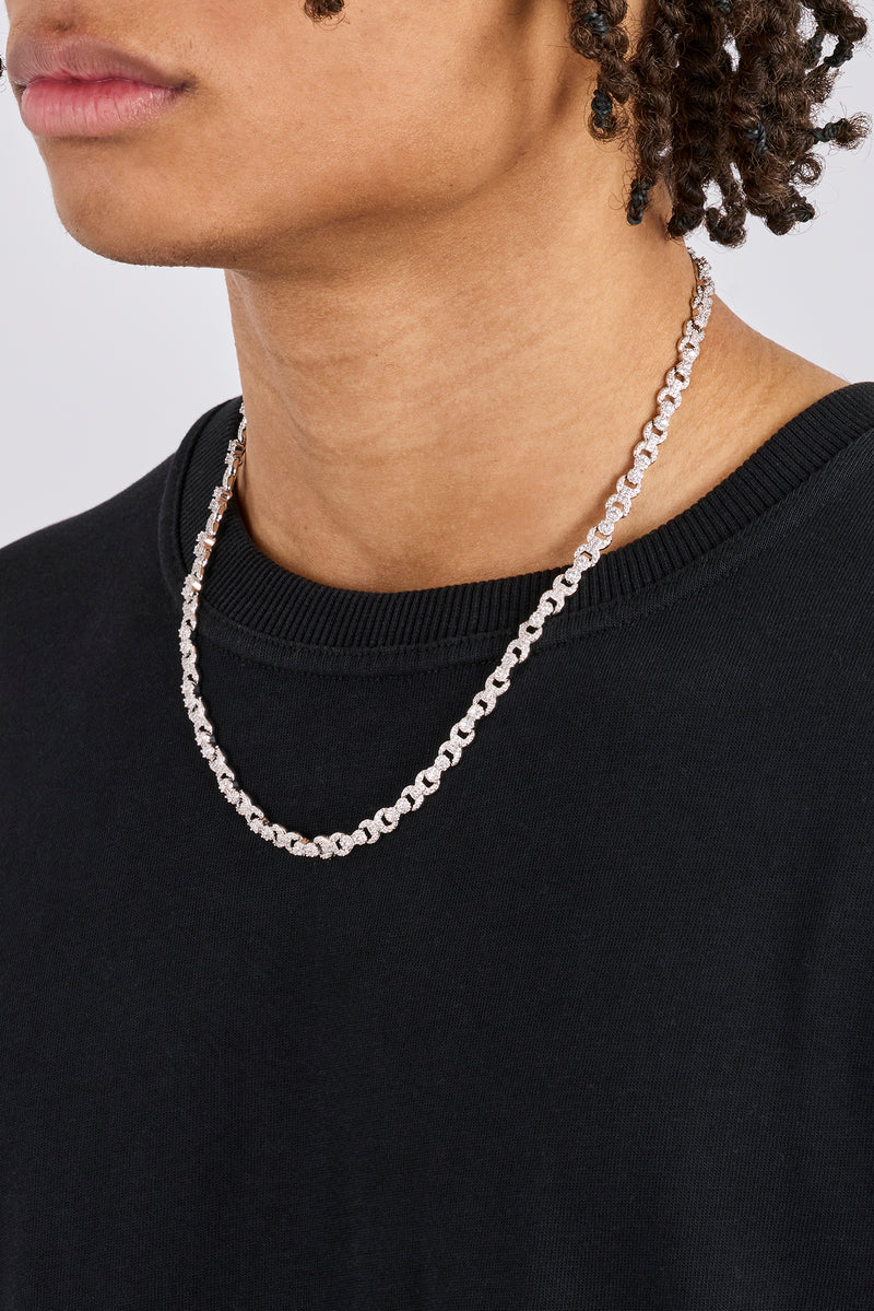 Iced Baguette & Pave Infinity Link Chain - 6mm | Mens Chains | Shop ...