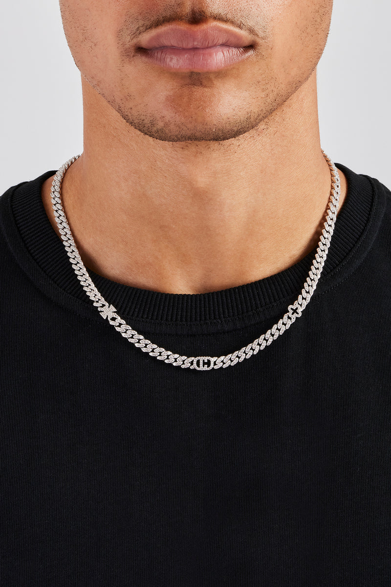 Iced Motif Outline Prong Cuban Chain - 8mm – Cernucci
