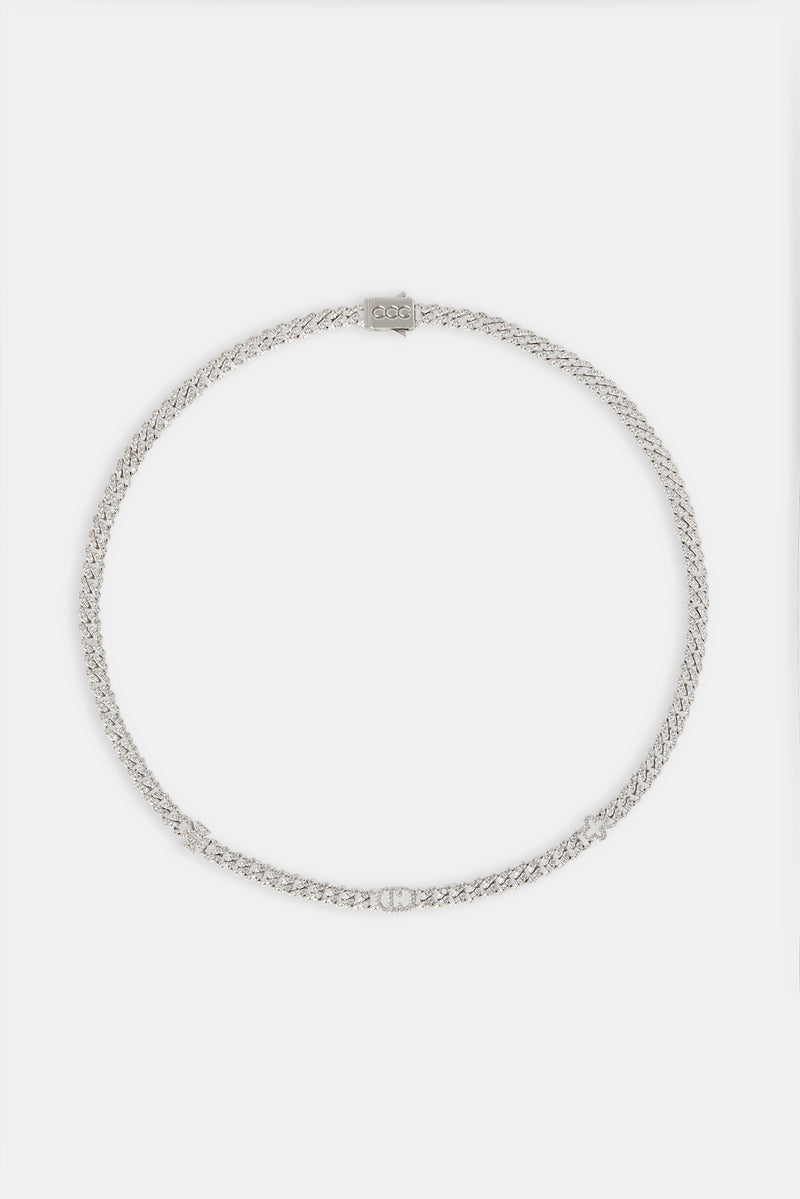 Iced Motif Outline Prong Cuban Chain - 8mm – Cernucci