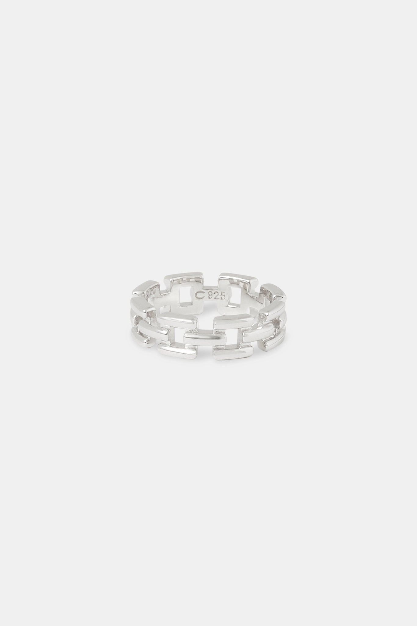 Polished Connecting Link Ring - 6mm | Mens Rings | Shop Band Rings at ...